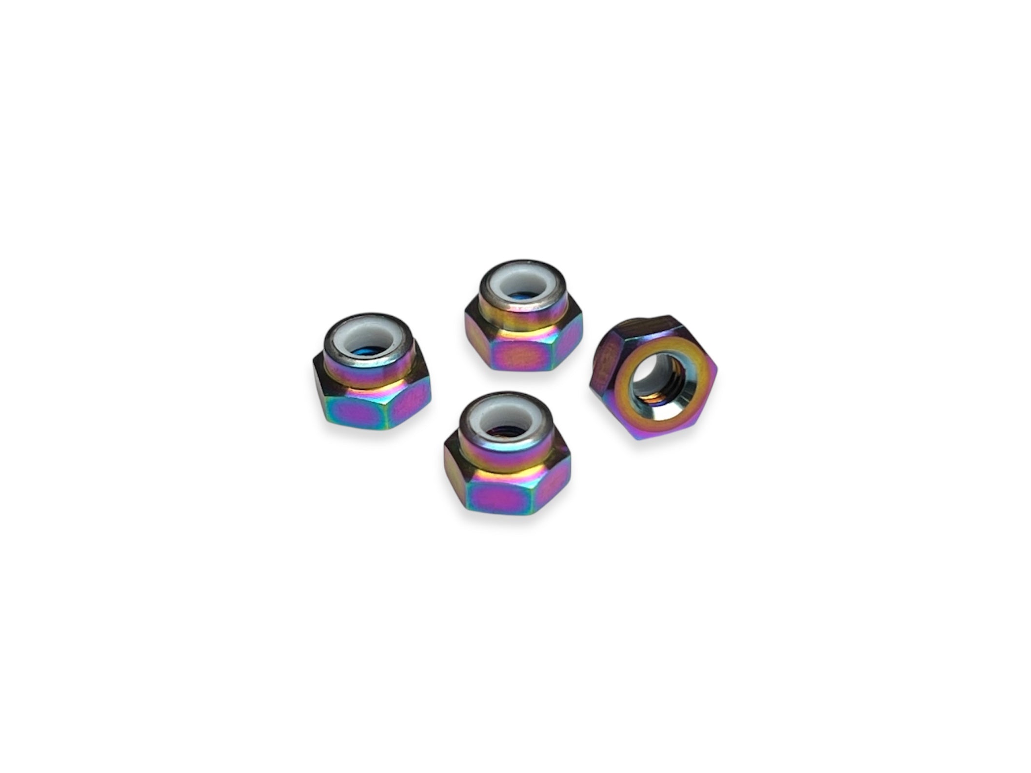 Sortafast Titanium Locknuts - M4 - Oil Slick (4pc) – Sortafast Industries